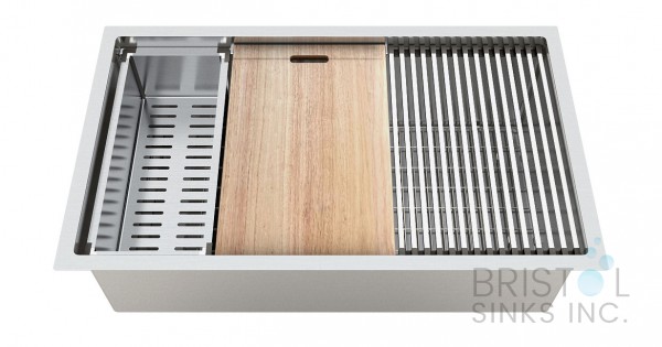 B1851 Single Bowl Workstation Sink - 18 Gauge Kitchen Sink | Bristol Sinks