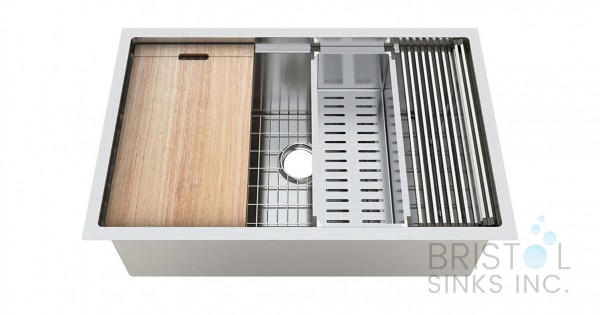 B1852 Single Bowl Workstation Sink - 18 Gauge Kitchen Sink | Bristol Sinks