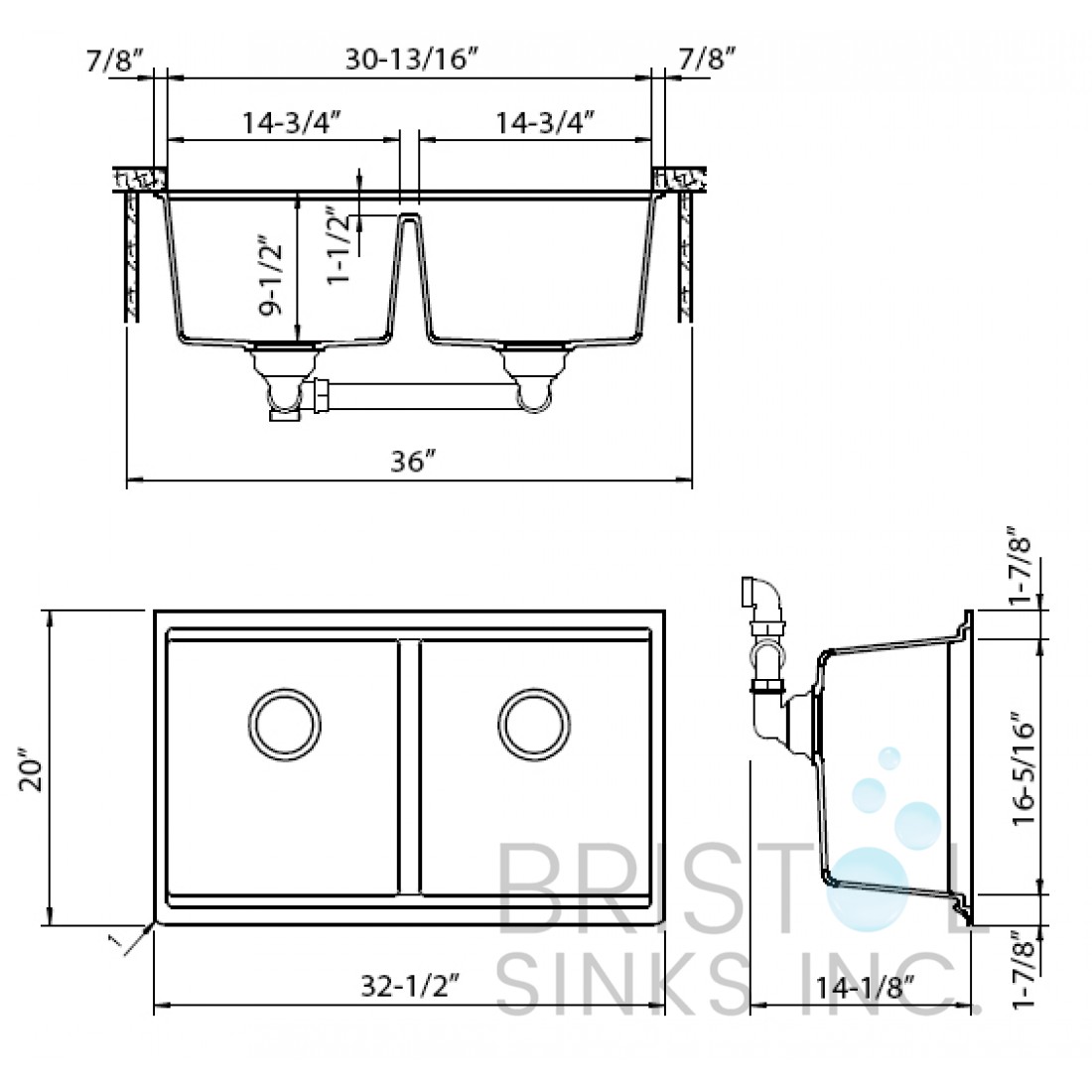 Virtuo Granite Workstation | Double Bowl Sink | Bristol Sinks